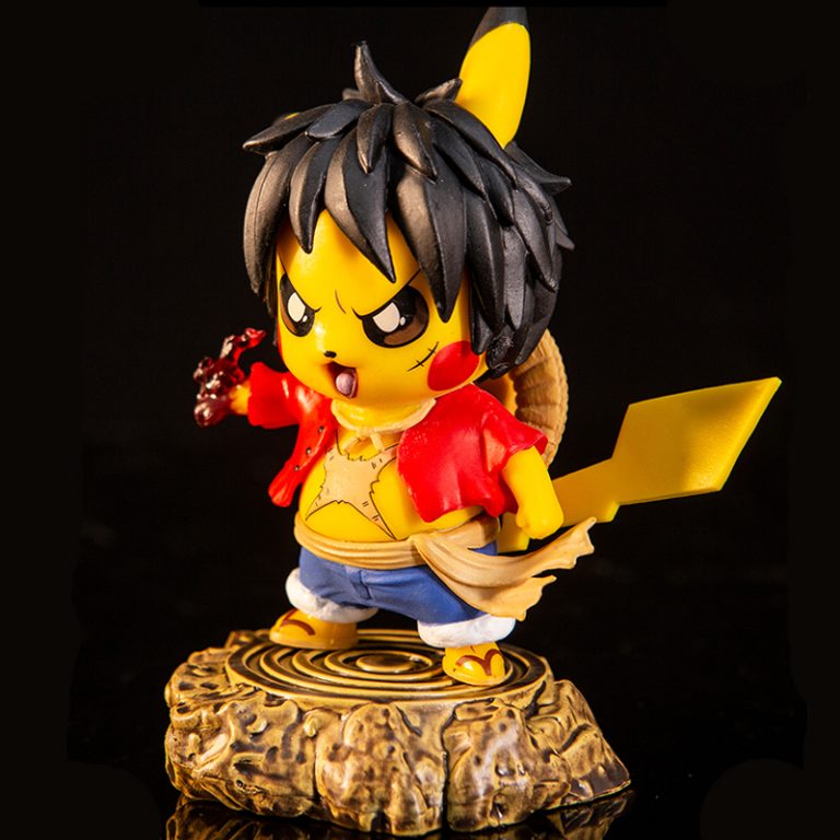 Pokemon Figures Pikachu Figure Cos Luffy And Zoro One Piece - Anime ...