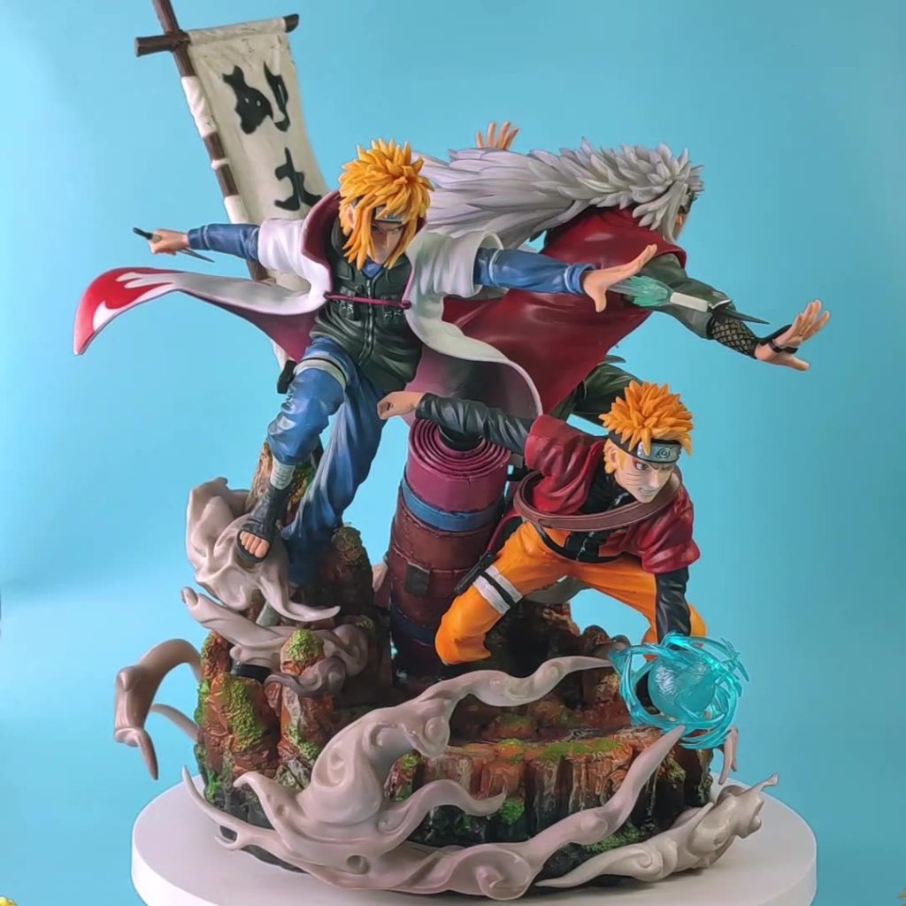 Anime Figures Naruto Shippuden figure Jiraya & Minato & Naruto - Anime ...